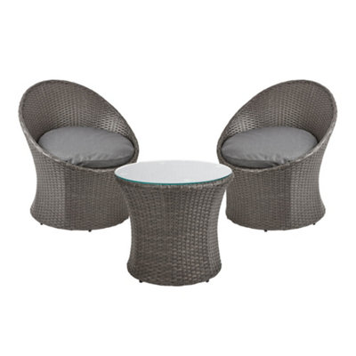 Rattan charcoal bistro chair store
