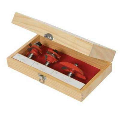 Buy 3 Piece TCT Panel Door Bit Set 1/2" Inch Shank Rail & Stile Raised ...