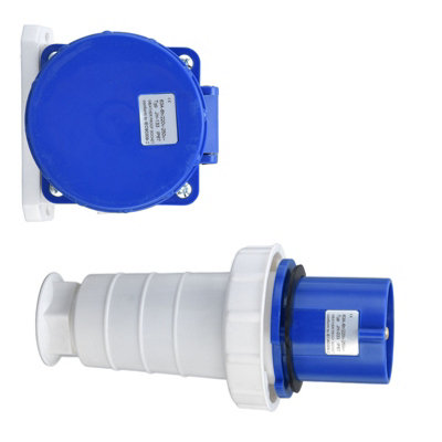 3-Pin 3-Phase IP67 Waterproof Industrial Plug Socket 220-63A Aviation ...