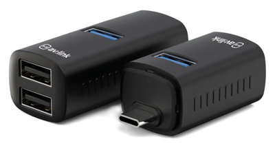 3 Port Mini USB Type-C Hub three additional USB Type-A ports