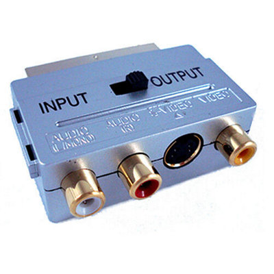 3 RCA to SCART TVConverter Adapter Male & Female S video PHONO ...