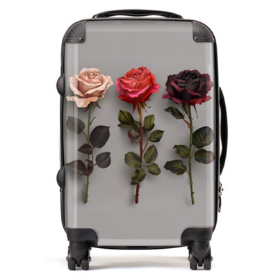 3 Red And Pink Roses Suitcase - Cabin