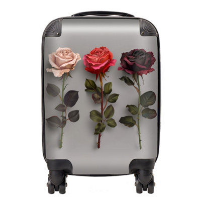3 Red And Pink Roses Suitcase - Mini Cabin