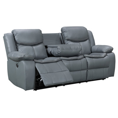 3 Seater Electric Reclining Sofa with Wireless Charger and USB Ports in ...