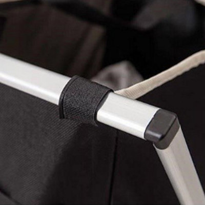 3 Section Foldable Laundry Basket Laundry Hamper Clothes Sorter Toys ...