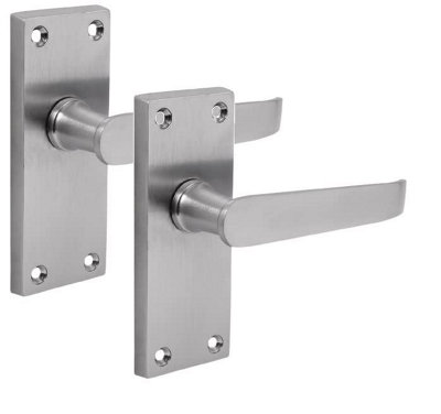 3 Set Victorian Straight Polished Brass Lever Latch Door Handles Sets ...