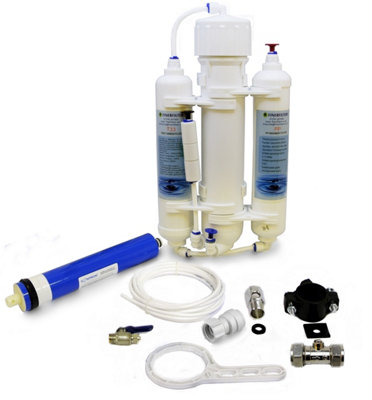 3 Stage Compact Aquarium Reverse Osmosis 100 GPD Unit for Tropical ...
