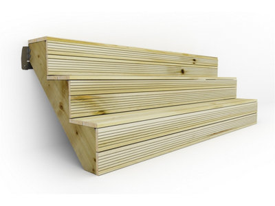 3 Step Decking Stairs Kit Pressure Treated Timber (890mm Span)