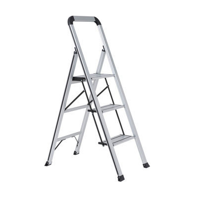 3 Step Ladder Wolf Slimline, Anti Slip, Folding, Aluminium Steps, 150KG ...