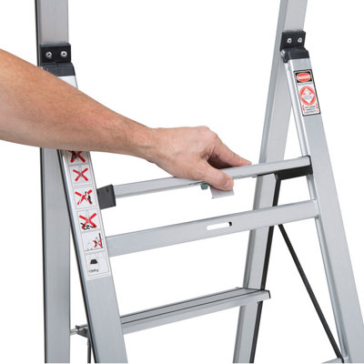 3 Step Ladder Wolf Slimline, Anti Slip, Folding, Aluminium Steps, 150KG ...