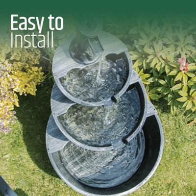3-Tier Barrel Cascading Water Feature