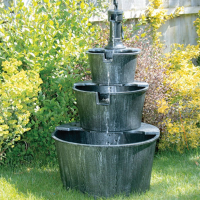 3-Tier Barrel Cascading Water Feature