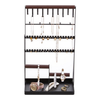 3-Tier Black Metal Jewellery Display Stand
