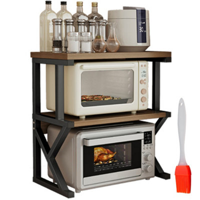 3 Tier Expandable Microwave oven Rack Stand Storage Holder Kitchen ...