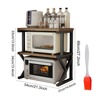 3 Tier Expandable Microwave oven Rack Stand Storage Holder Kitchen ...