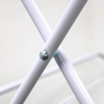 3 Tier Foldable Clothes Airer on Wheels Indoor & Outdoor Laundry Drying ...
