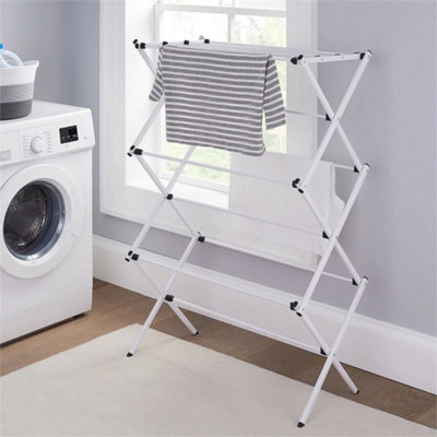 3 Tier Heavy Duty Clothes Airer Outdoor Laundry Drying Rack