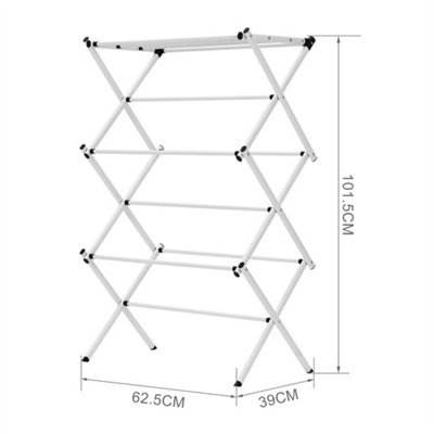 3 Tier Heavy Duty Clothes Airer Outdoor Laundry Drying Rack