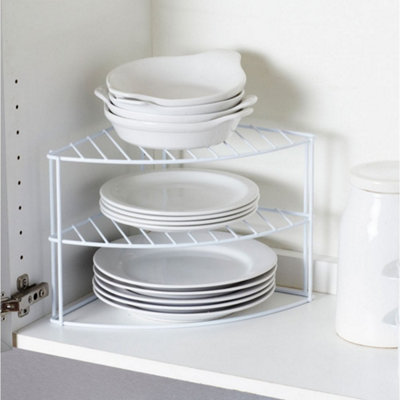 3 Tier Kitchen Cupboard Plate Holder and Storage Rack