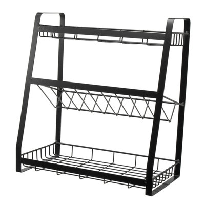 3 Tier Kitchen Metal Spice Rack Storage Organizer