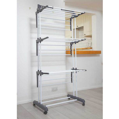 3-Tier Mighty Drying Rack - Grey