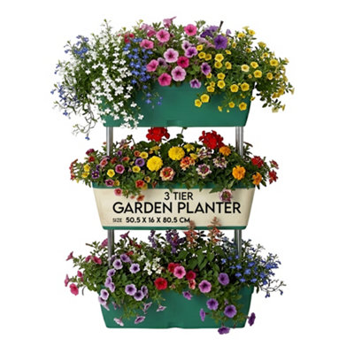 3 Tier Planter Raised Garden Bed Vertical Elevated Layer Grow Box