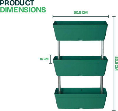 3 Tier Planter Raised Garden Bed Vertical Elevated Layer Grow Box