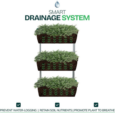 3 Tier Planter Raised Garden Bed Vertical Elevated Layer Grow Box