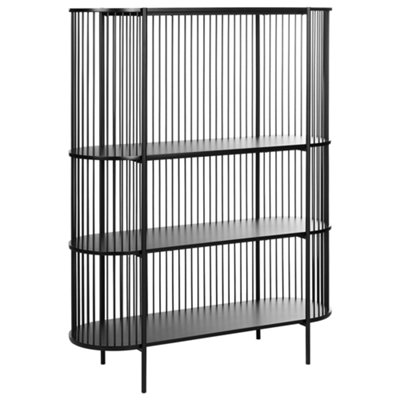 3 Tier Shelving Unit BIRSON 151 cm Black