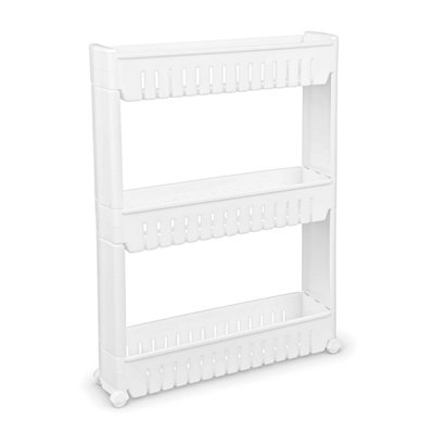 3 Tier Slim Slide Out Kitchen Trolley Storage Shelf & Organizer Rack