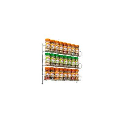 3 Tier Spice Rack For Kitchen Door Cupboard or Wall