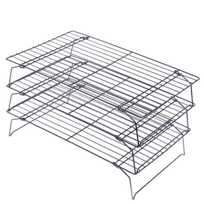 3 Tier Stackable Cake Stand Baking Cooling Rack Three Level Cooking ...