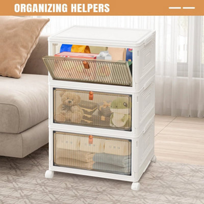 3 Tier Storage cabinet Waterproof Bathroom Storage Cabinet Free Standing