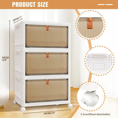 3 Tier Storage cabinet Waterproof Bathroom Storage Cabinet Free Standing