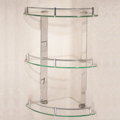 3 tier bathroom wall shelf store