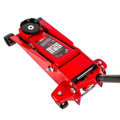 3 Ton Hydraulic Jack Big Red Torin Low Profile Dual Pump Car Jack with ...