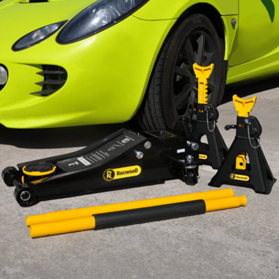 3 Tonne Trolley Jack & 3 Ton Axle Stand Kit