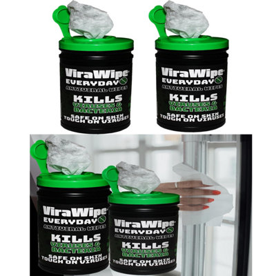 3 Tubes (300 Wipes) Everyday Cleaning Disinfectant Wipes For Hand ...