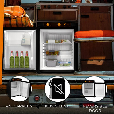 3 Way Absorption Fridge 43L Cooler LPG Gas AC DC 12V 240V