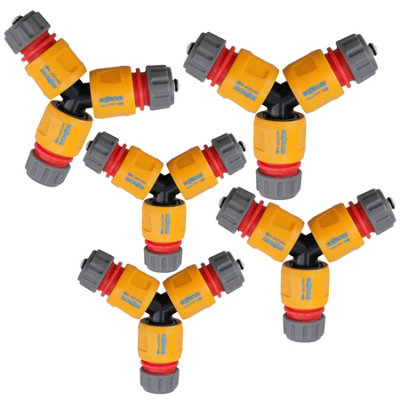 3 Way Garden Hose Pipe Coupler Connector Joiner And 3 Hozelock Quick