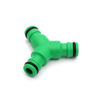 3 Way Garden Hose Pipe Lock Coupling Splitter Male Adaptor Connector ...