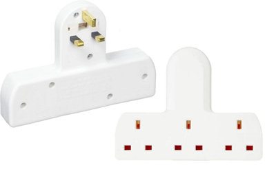 3 Way UK Plug Extension Adaptor Triple Socket 13A 250V Mains Wall Multi ...