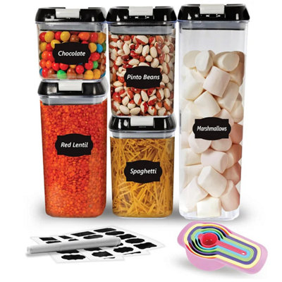 3 x 1.2L Easy To Use Food Grade & BPA Free Airtight Cereal Dry Foods ...