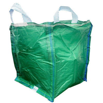 3 x 120L Heavy Duty Large Green Garden Plant Waste Reusable Sack With ...