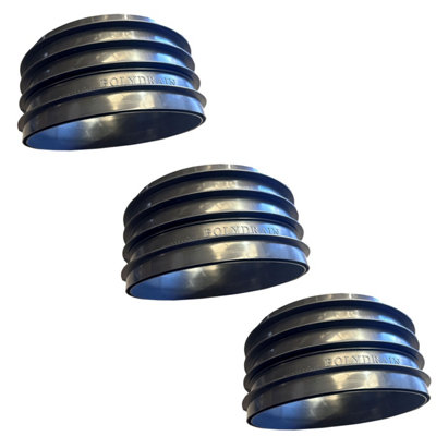 3 x 320mm Underground Drainage Inspection Chamber Riser Circular Round ...