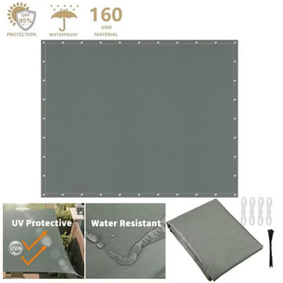 3 x 3M, Sun Shade Sail Waterproof Outdoor Square Rectangle Garden Patio ...