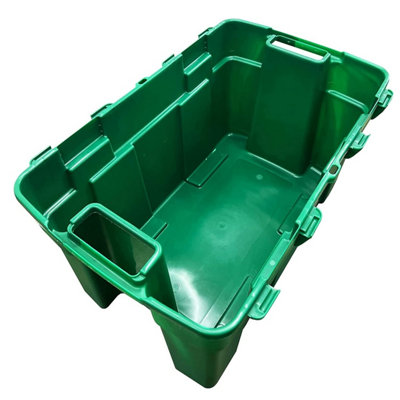 3 x 40 Litre Large Capacity Indoor Outdoor Green Garden Storage Boxes ...