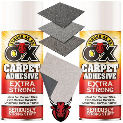 3 x 500ml Heavy Duty Extra Strong As An Ox Carpet Adhesive Contact Glue