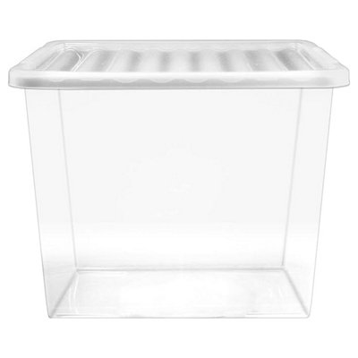 3 x 80 Litre Multipurpose Plastic Storage Containers Useful Boxes ...