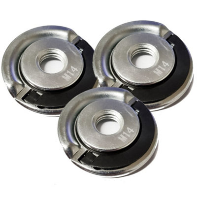 3 x Angle Grinder Blade Disc Quick Change Locking Flange Nut Quick ...